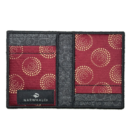 Red Dot - Tie-Fold Fabric Wallet :: Narwhal Co. - NarwhalCo